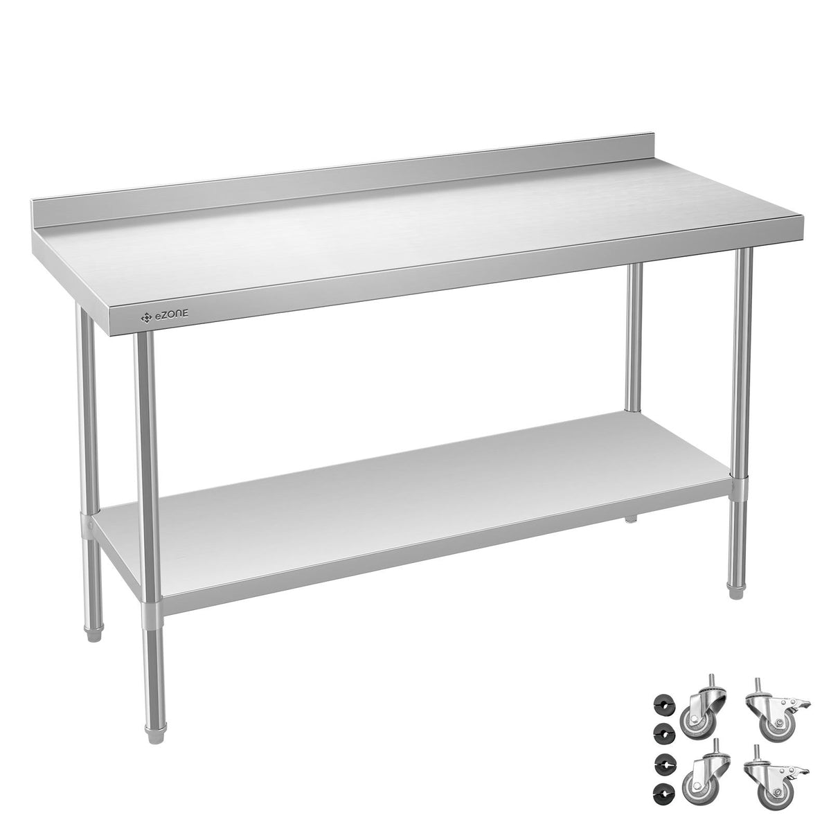 eZone Commercial Stainless Steel Kitchen Food Prep Table Upstand 1500x ...