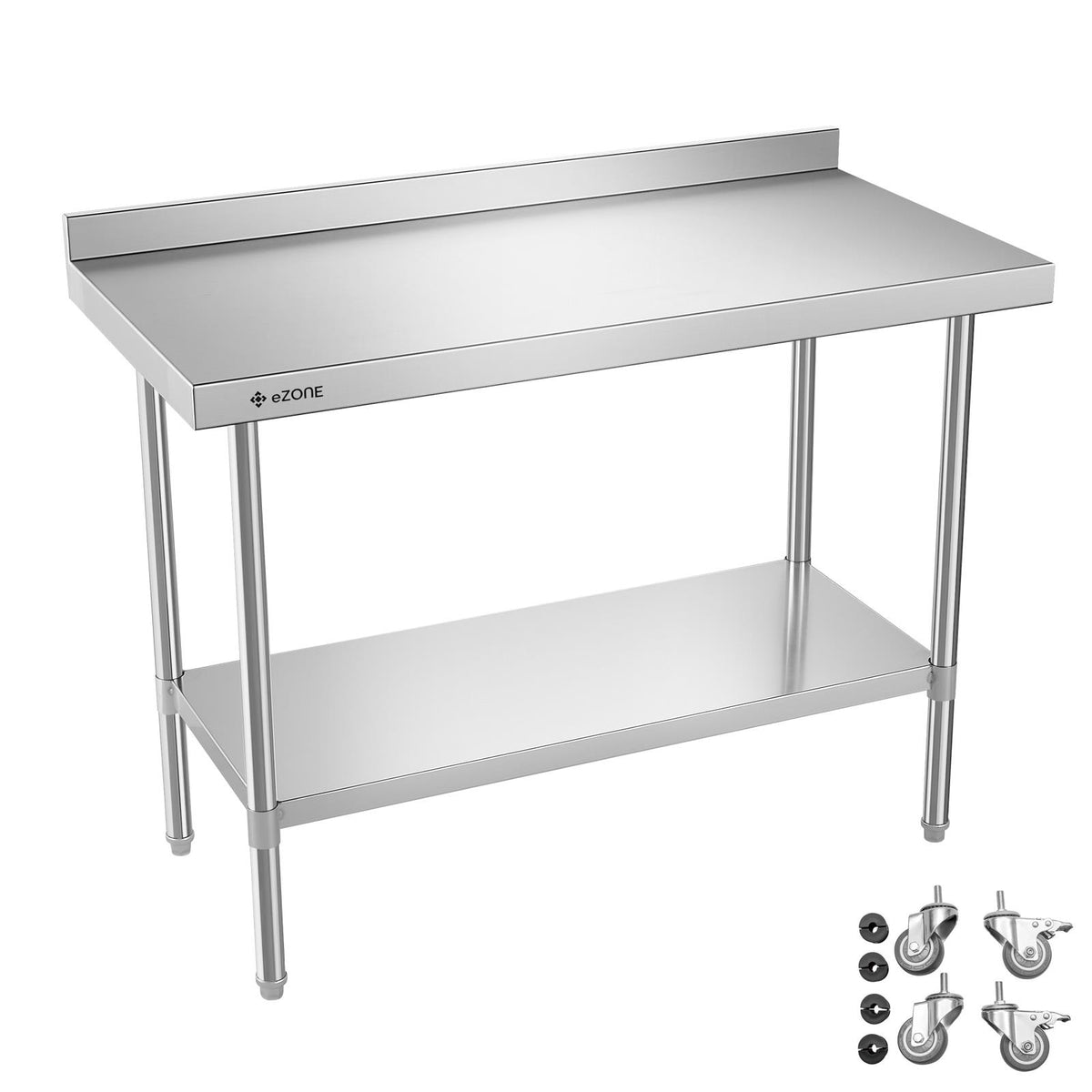 eZone Commercial Stainless Steel Kitchen Food Prep Table Upstand 1200x ...