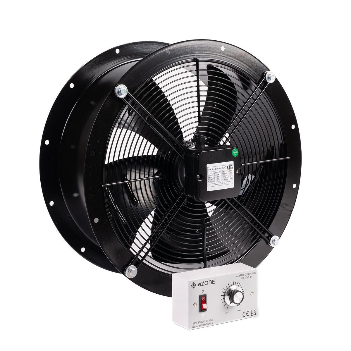 Industrial Cased Extractor Fan 10" Duct Commercial Ventilation +Speed ...